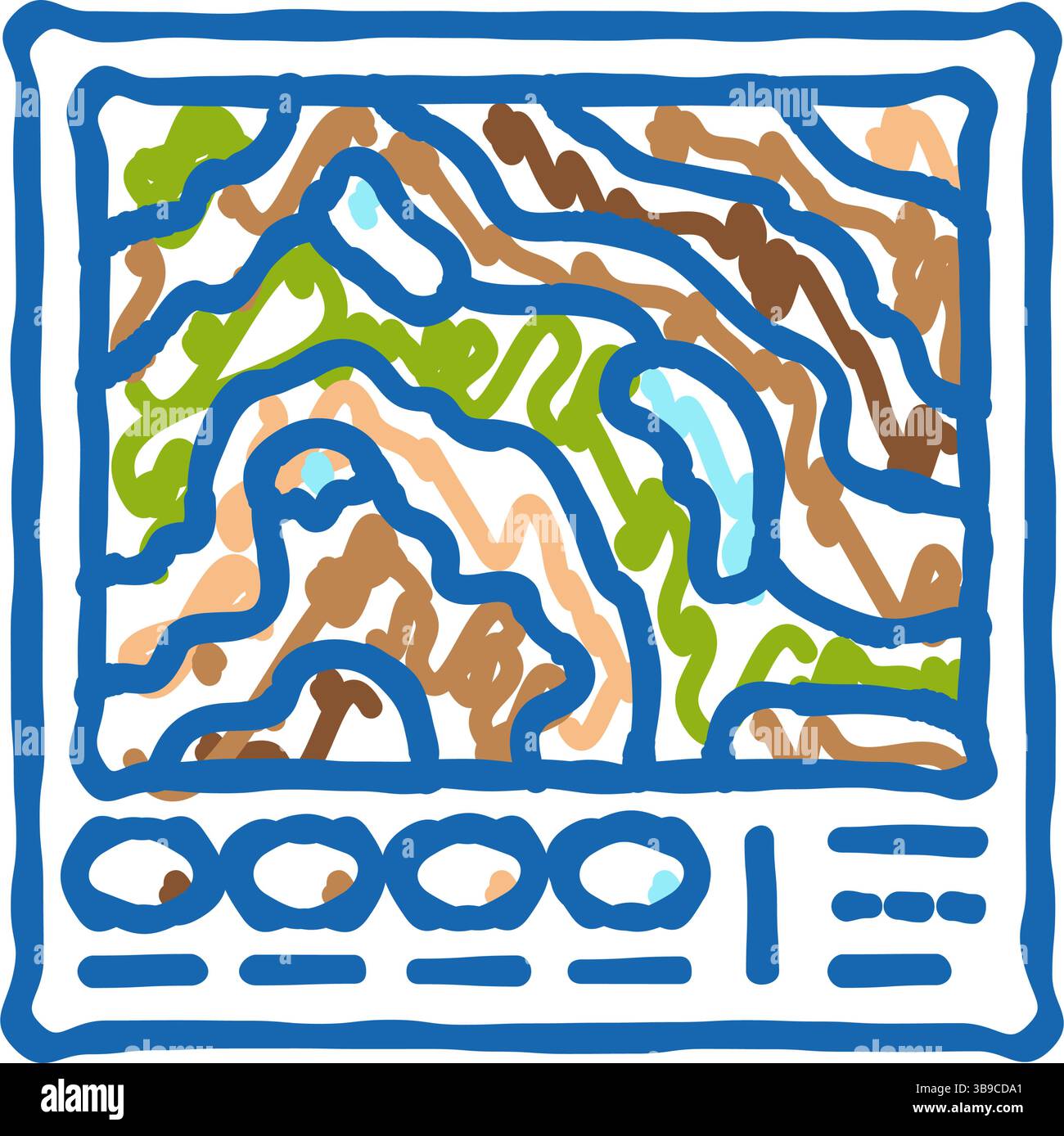 geologic mapping mining icon doodle illustration Stock Vector Image ...