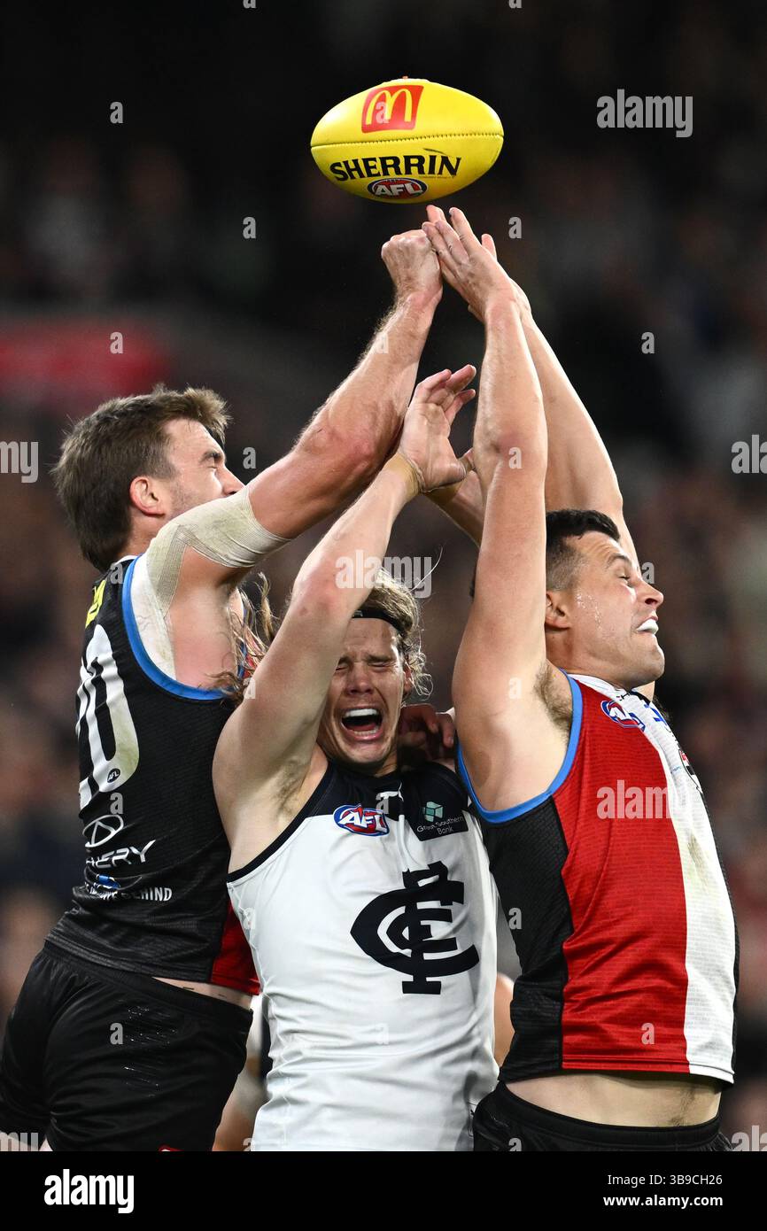 Melbourne, Australia. 09th May, 2025. Dougal Howard of St Kilda and ...