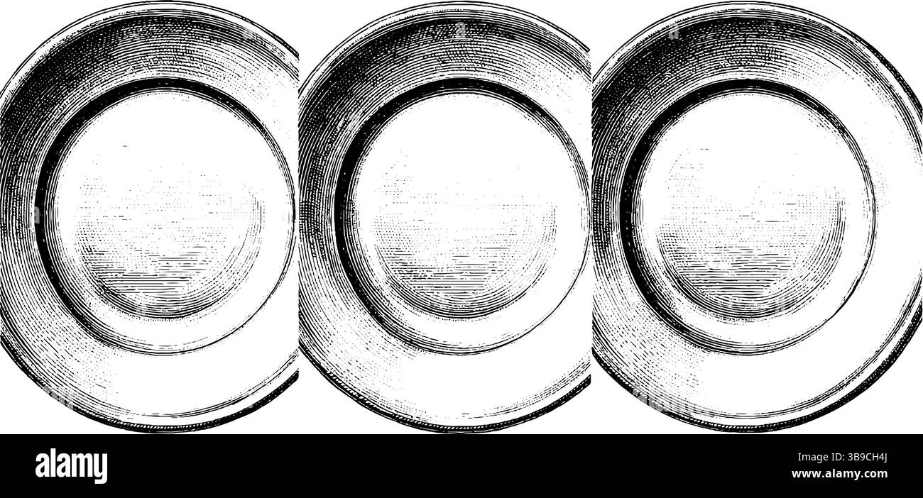 Plates engraved Black and White Stock Photos & Images - Alamy