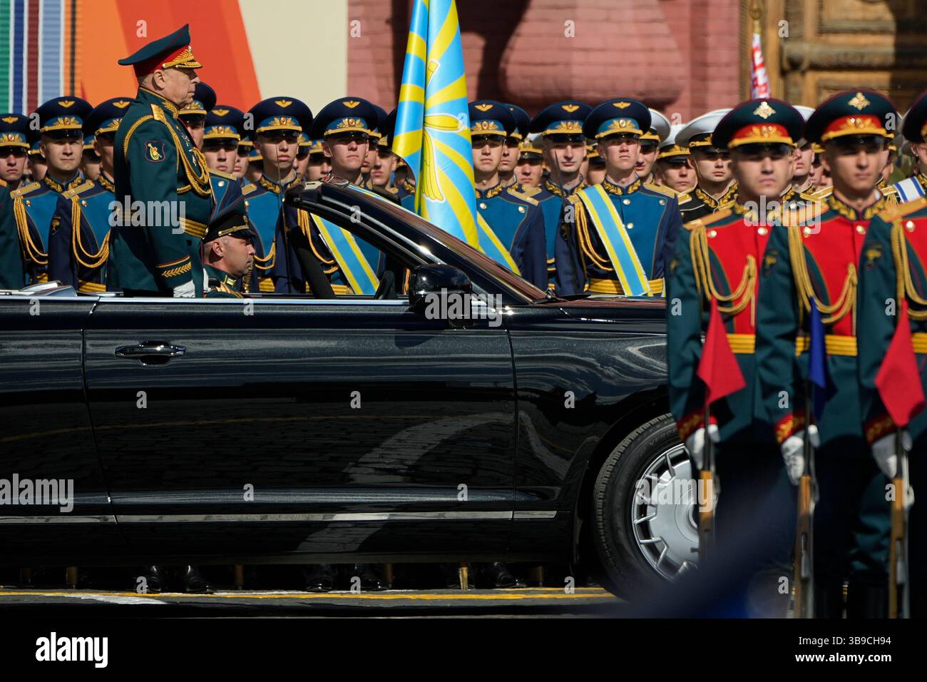 Commander-in-Chief of the Russian Ground Forces Oleg Salyukov rides in ...