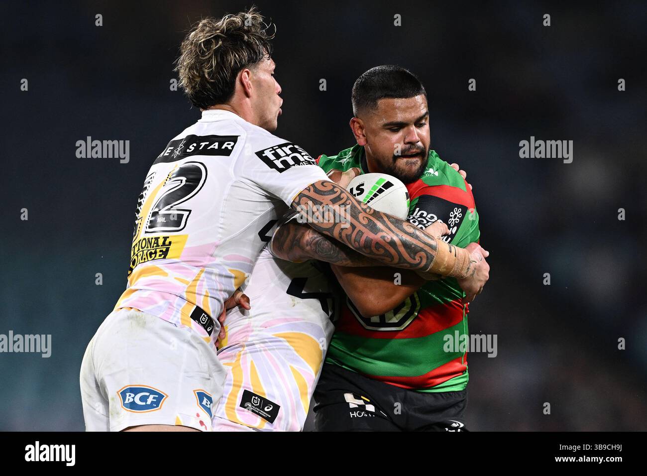 Sydney, Australia. 09th May, 2025. Latrell Mitchell of the Rabbitohs is ...