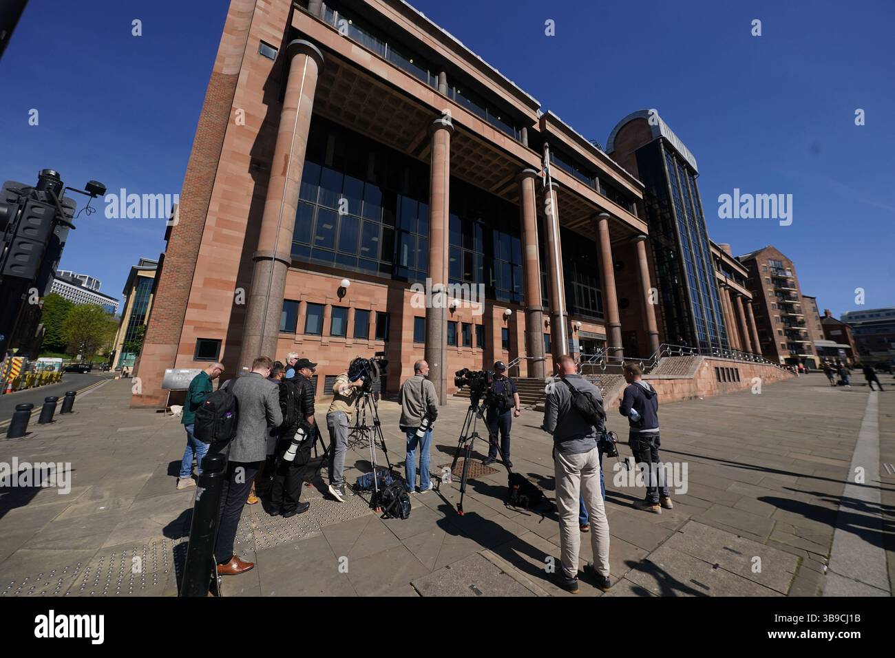 Members of the press outside Newcastle Crown Court where Daniel Graham ...