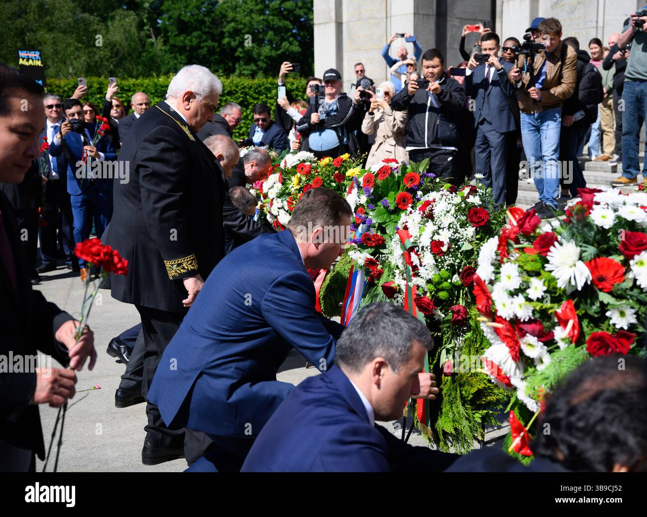 09 May 2025, Berlin: Sergei Yuryevich Nechayev (2nd from left ...