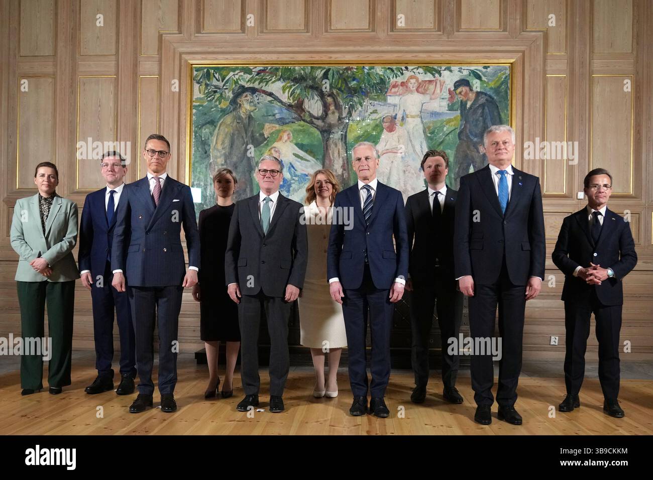 (left to right) Danish Prime Minister Mette Frederiksen, Prime Minister ...