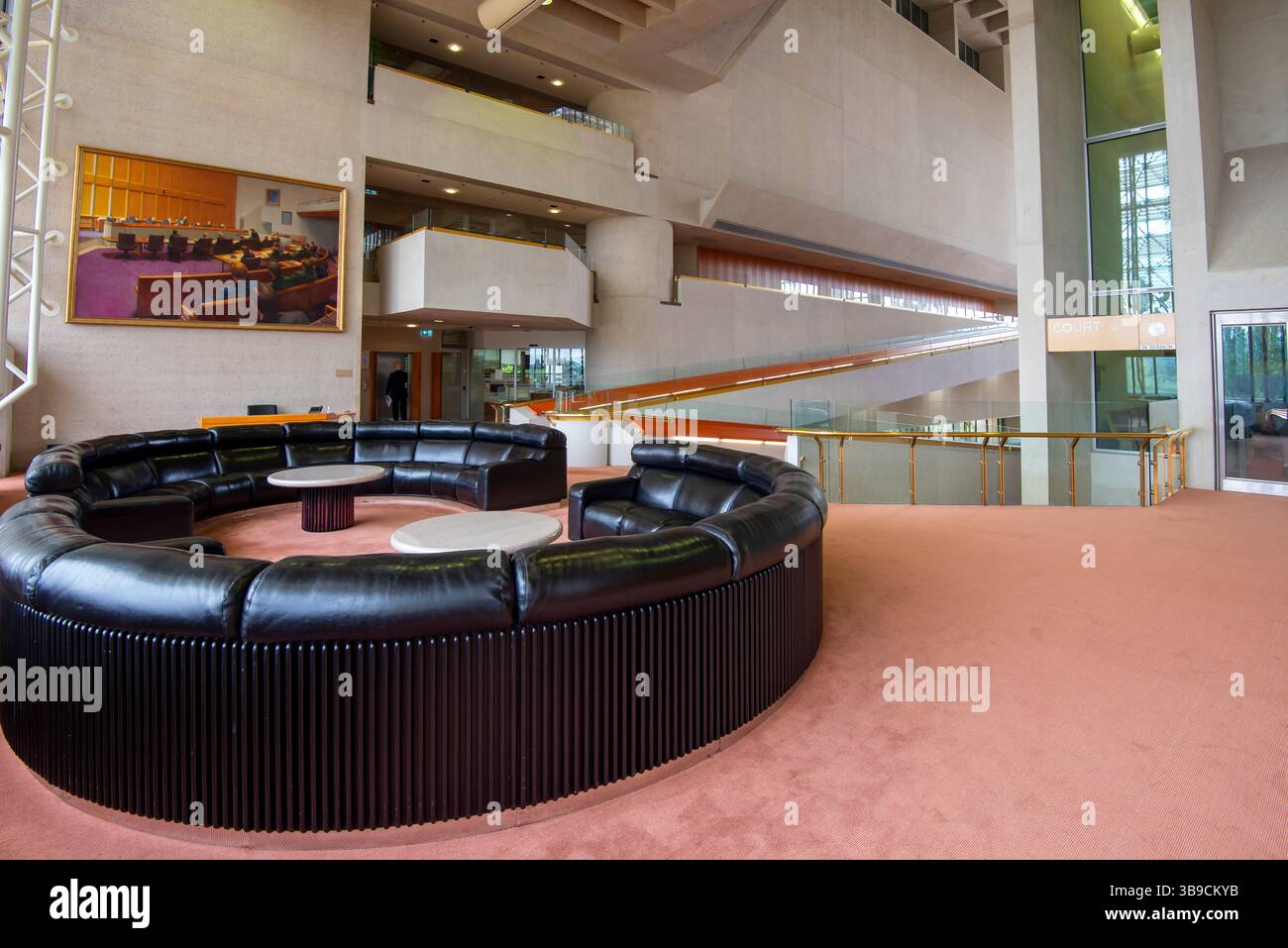 The non-courtroom interior of the 1980 completed High Court of ...