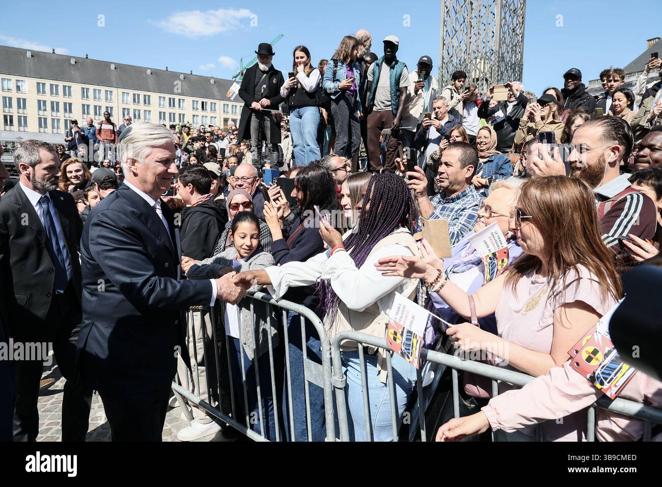 Liege, Belgium. 09th May, 2025. King Philippe of Belgium pictured ahead ...