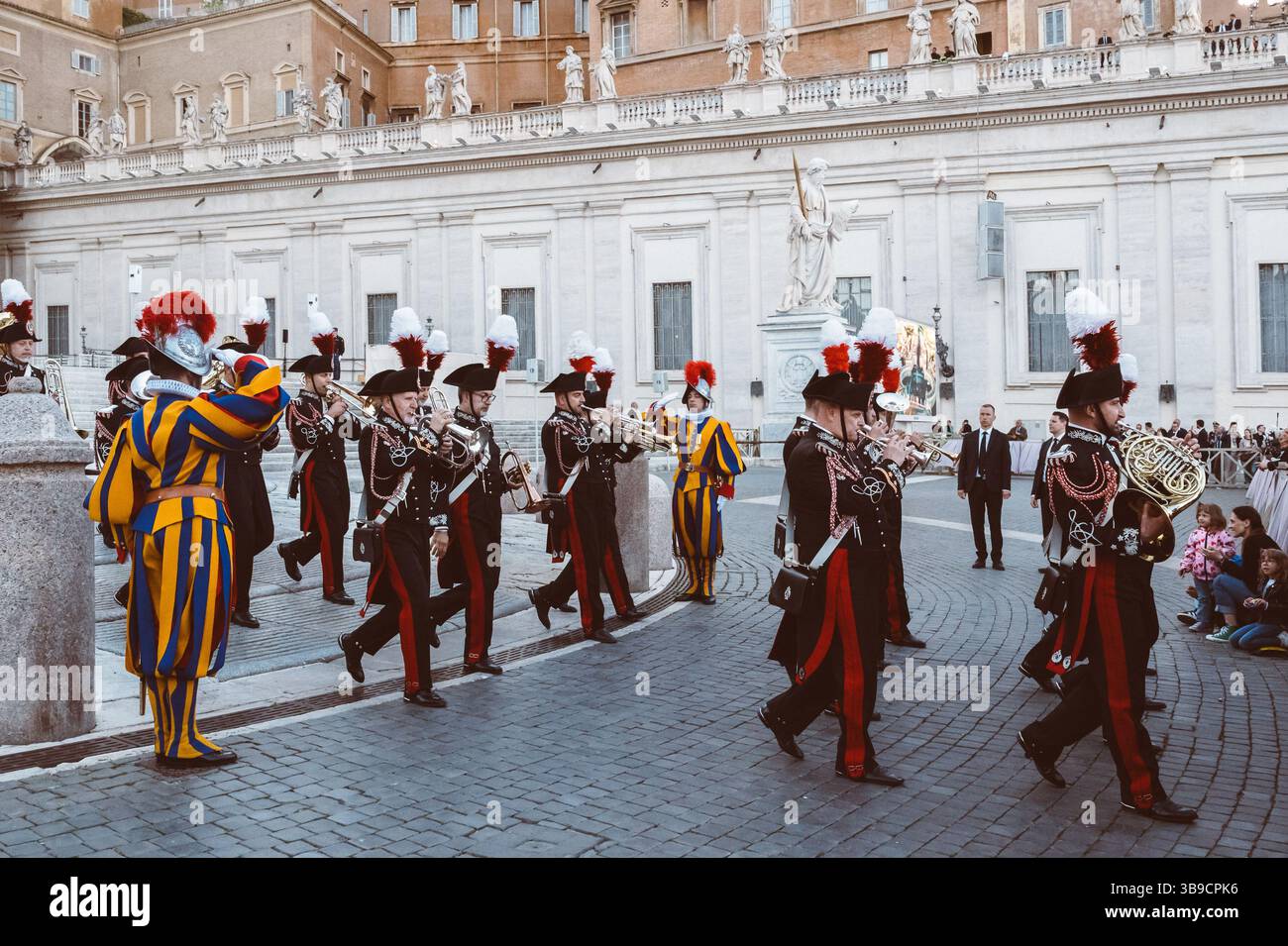 Vatican City, Vatican. 08th May, 2025. Carabinieri musical band seen in ...