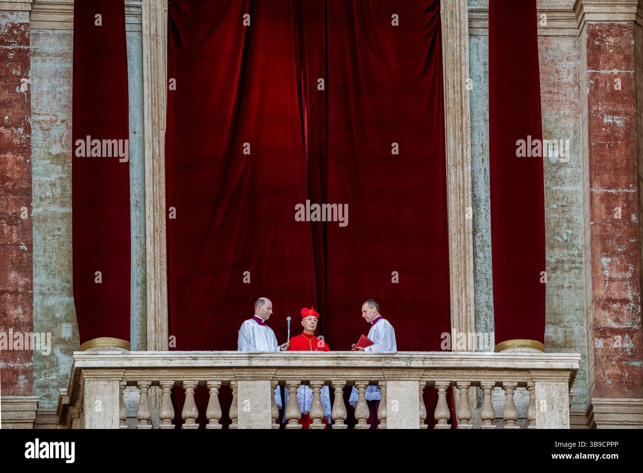 Vatican City, Vatican. 08th May, 2025. Cardinal Protodeacon Dominique ...