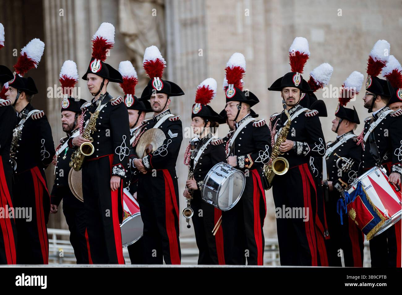 Vatican City, Vatican. 08th May, 2025. Carabinieri musical band seen at ...