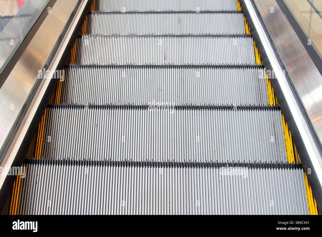 Metal Escalator in a Shopping Mall Stock Photo - Alamy