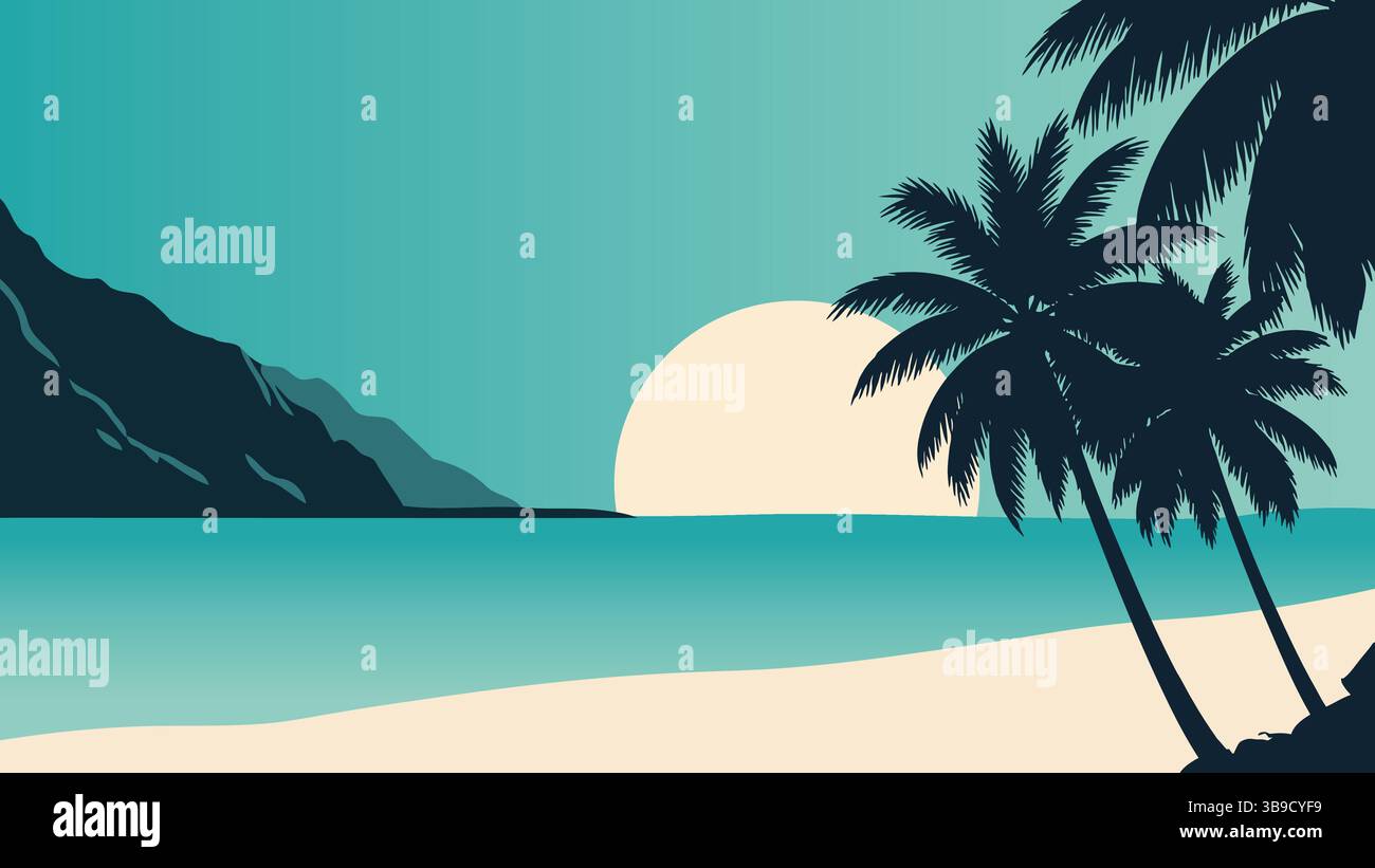 Orange sky horizon Stock Vector Images - Alamy