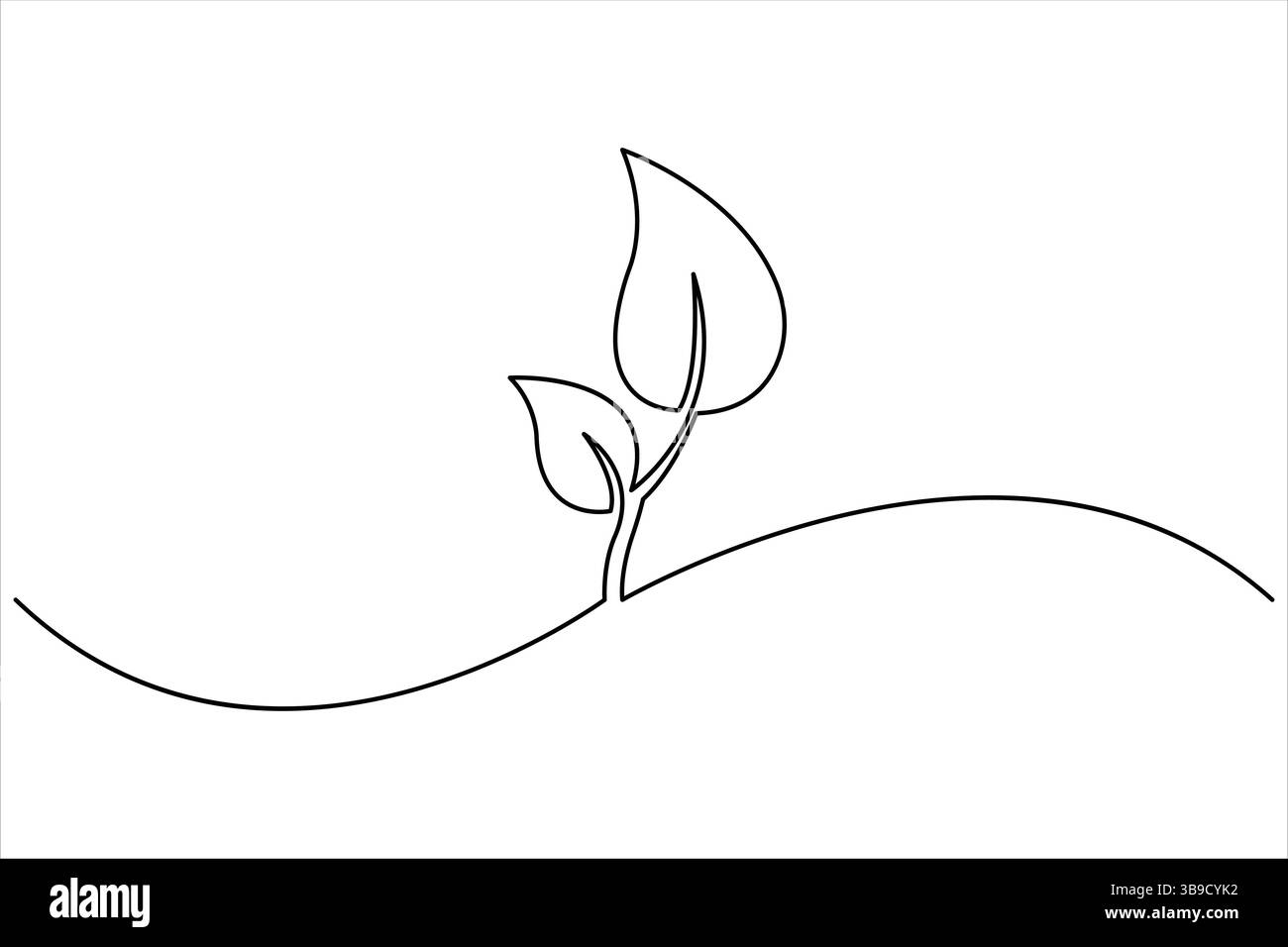 Growing sprout leaves one Stock Vector Images - Alamy