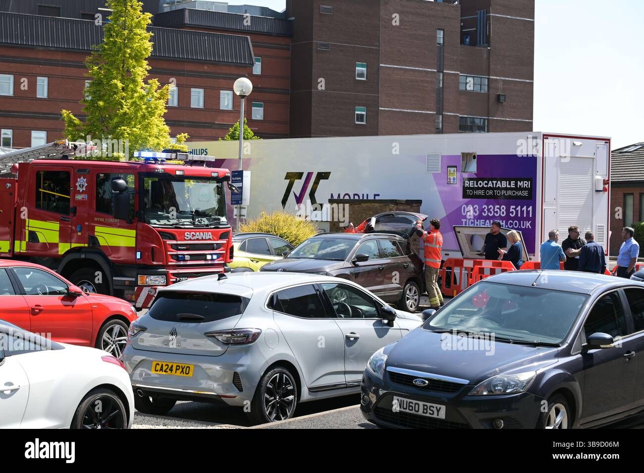 Kidderminster General Hospital, 9th May 2025. - Emergency services on ...