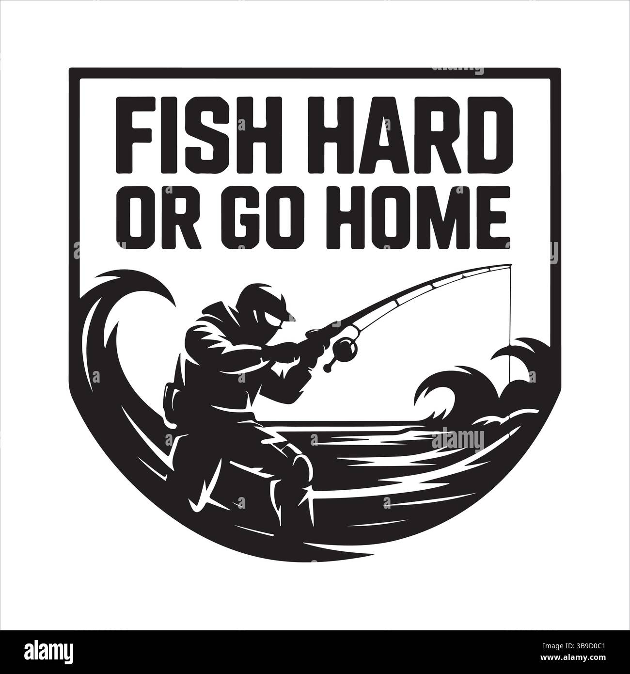 Fisherman rod fishing on Stock Vector Images - Alamy