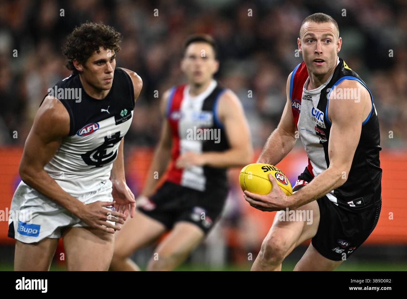 Melbourne, Australia. 09th May, 2025. Callum Wilkie of St Kilda during the AFL Round 9 match ...