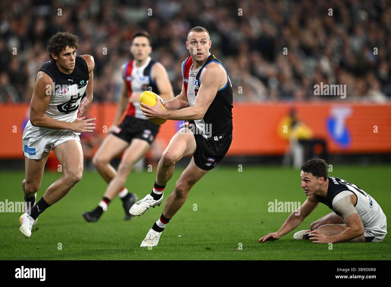 Melbourne, Australia. 09th May, 2025. Callum Wilkie of St Kilda during the AFL Round 9 match ...