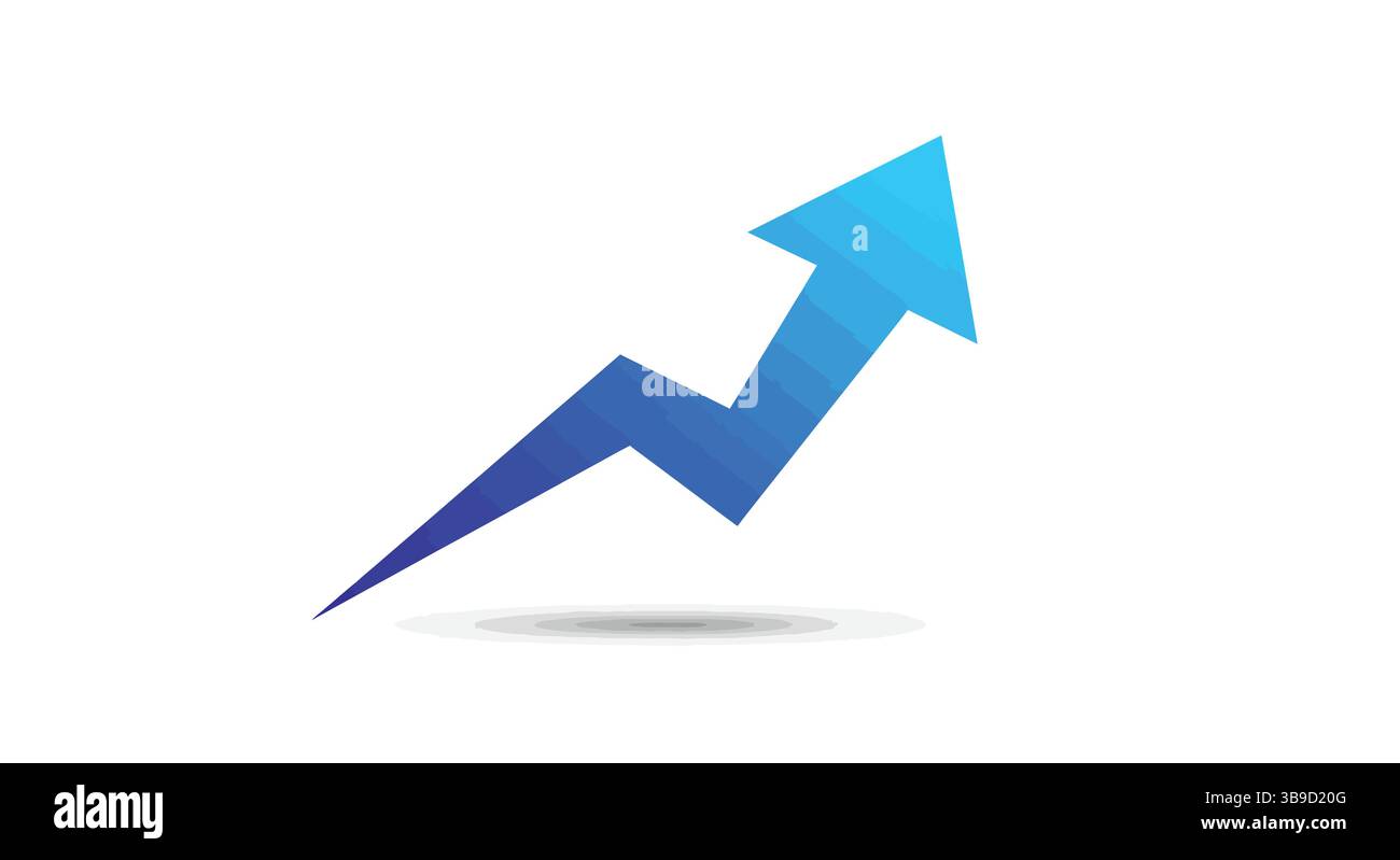 Blue Upward Growth Arrow Icon – Business Success and Financial Progress ...
