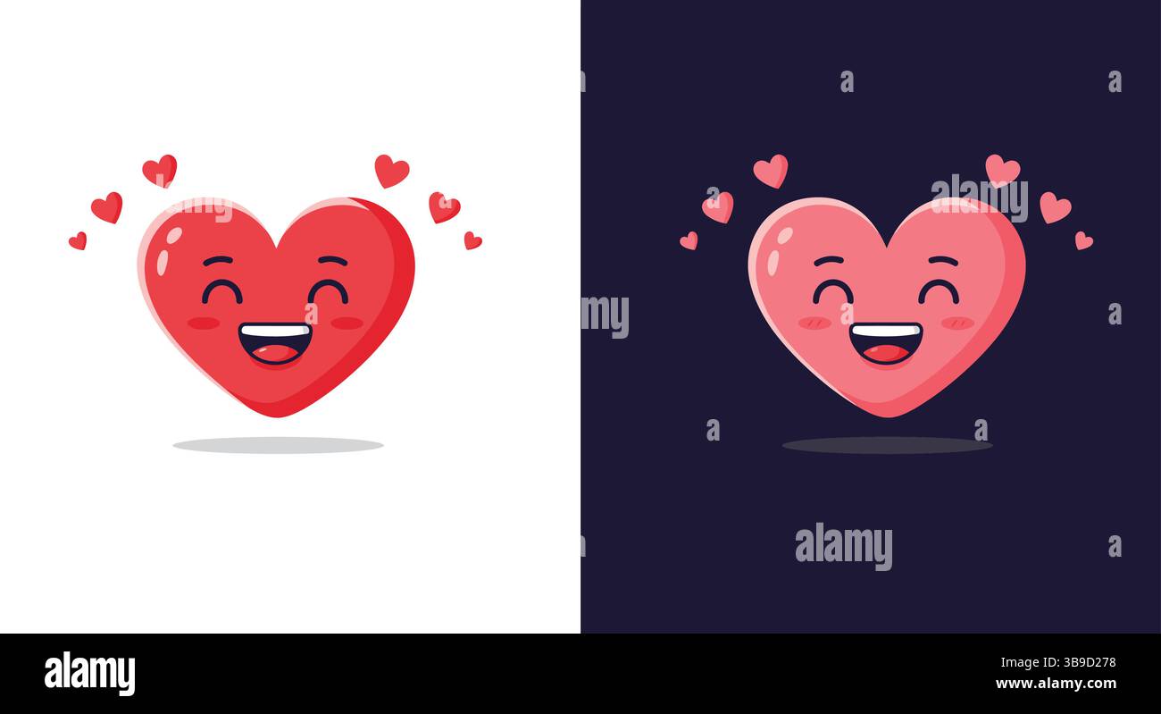 Happy Valentine’s Day Heart Character – Cute Love Mascot Illustration ...