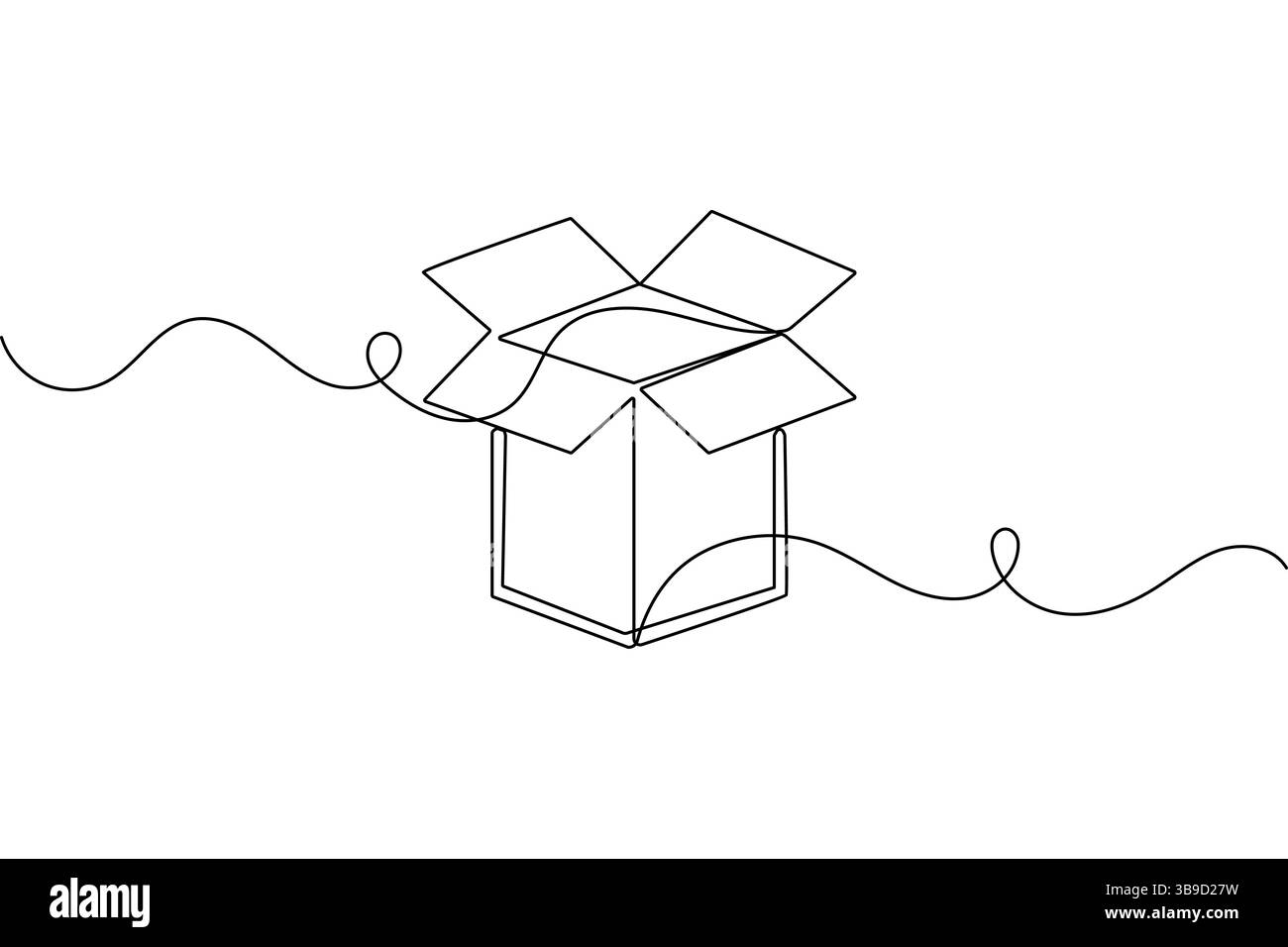 Box on hand line Cut Out Stock Images & Pictures - Alamy