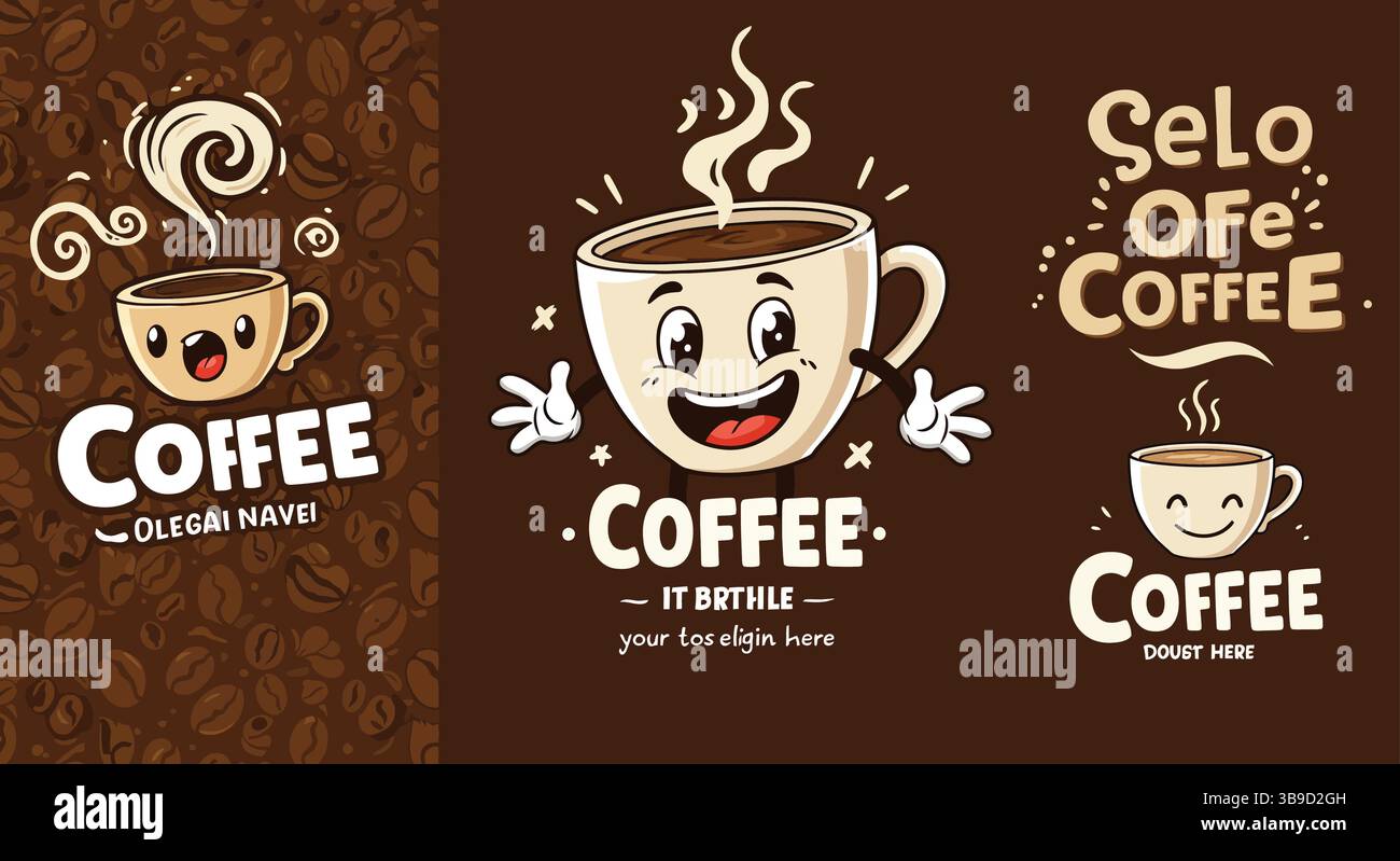 Latte mascot icons hi-res stock photography and images - Alamy