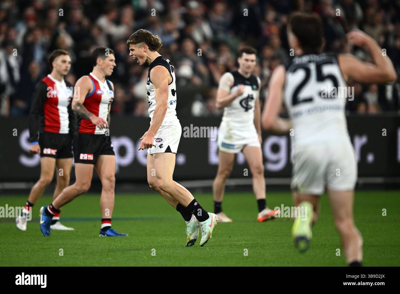 Melbourne, Australia. 09th May, 2025. Billy Wilson of Carlton ...