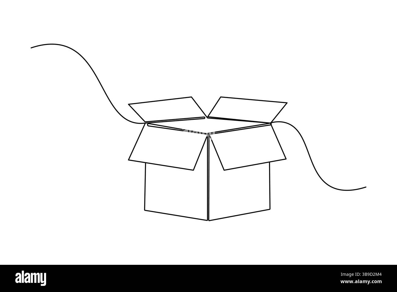 Box on hand line Cut Out Stock Images & Pictures - Alamy