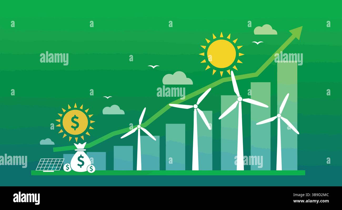 Expansion of wind power Stock Vector Images - Alamy