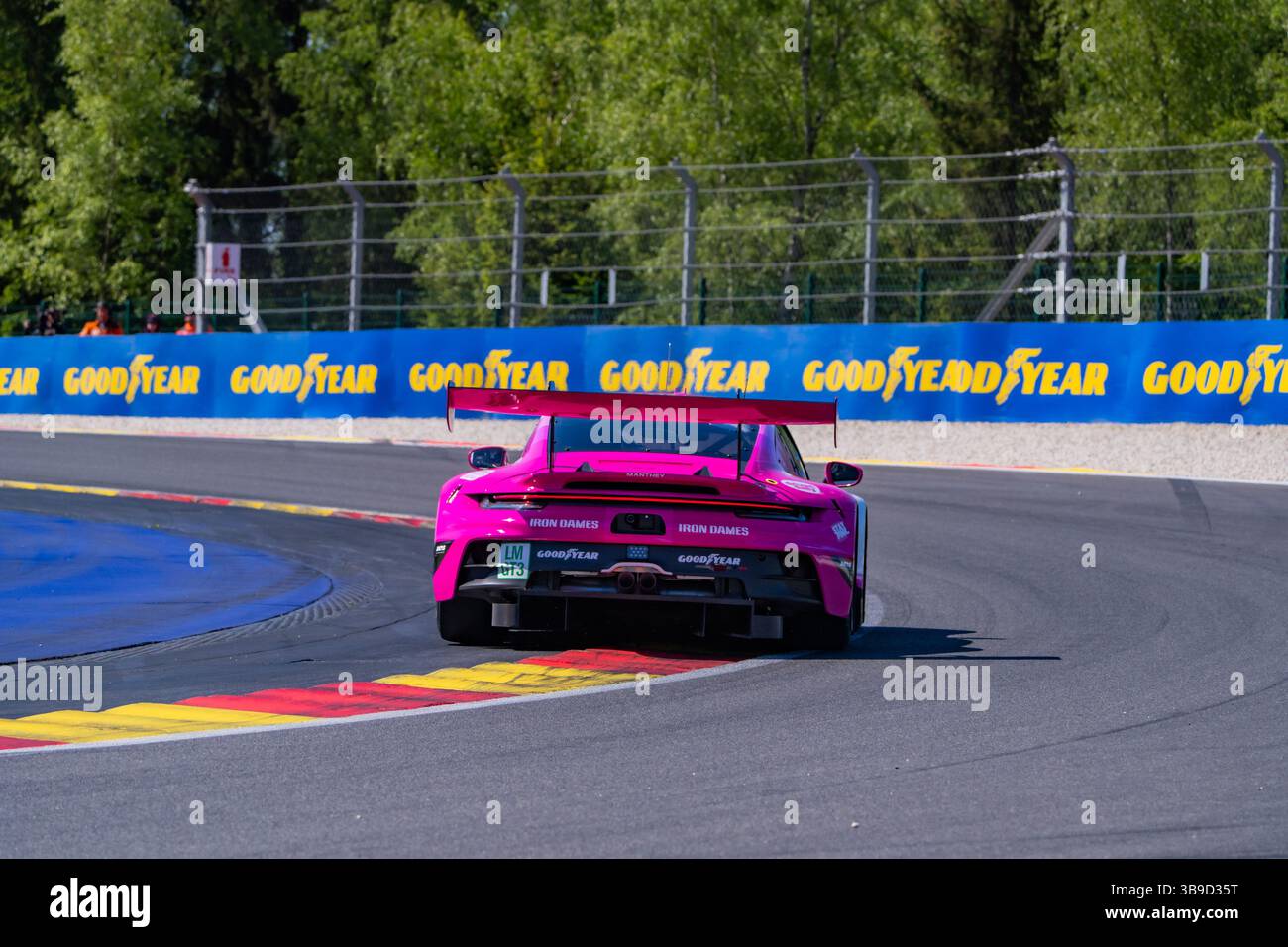 Spa Francorchamps, Belgium. 09th May, 2025. Porsche 911 - Iron Dames Team pass Througth Les ...