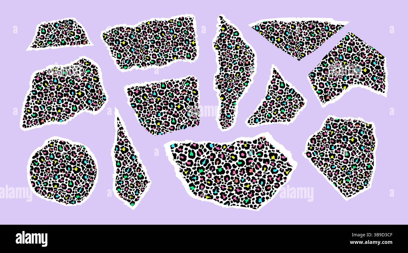 Pieces fragments torn paper Stock Vector Images - Alamy