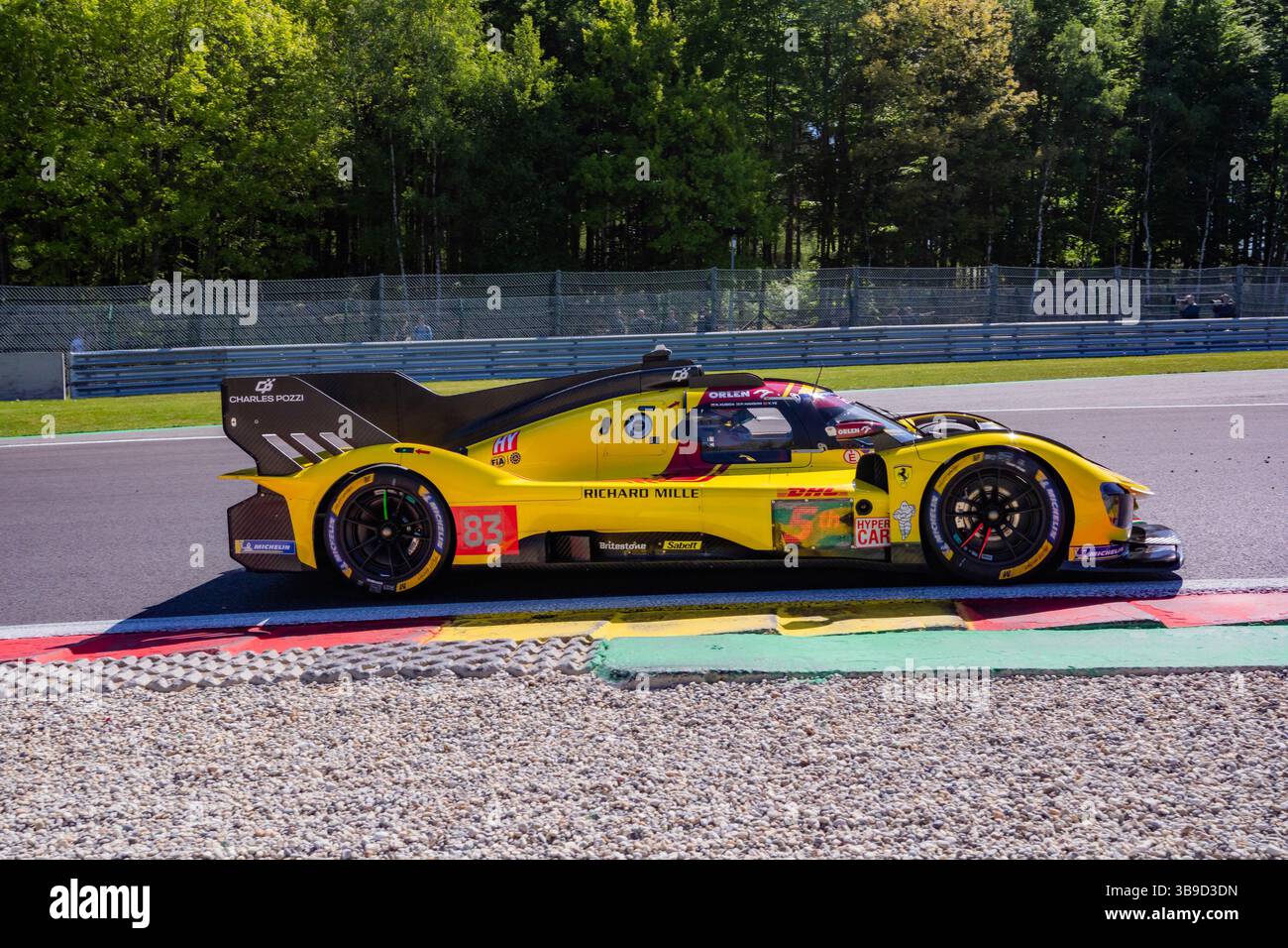 Spa Francorchamps, Belgium. 09th May, 2025. AF Corse Ferrari Team 83 Hypercar pass Througth Les ...