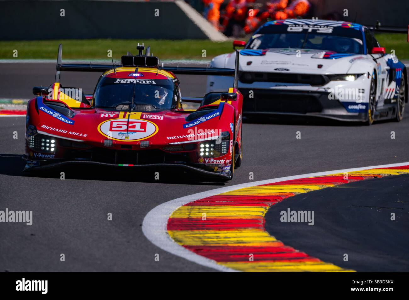 Spa Francorchamps, Belgium. 09th May, 2025. AF Corse Ferrari Team 51 Hypercar pass Througth Les ...