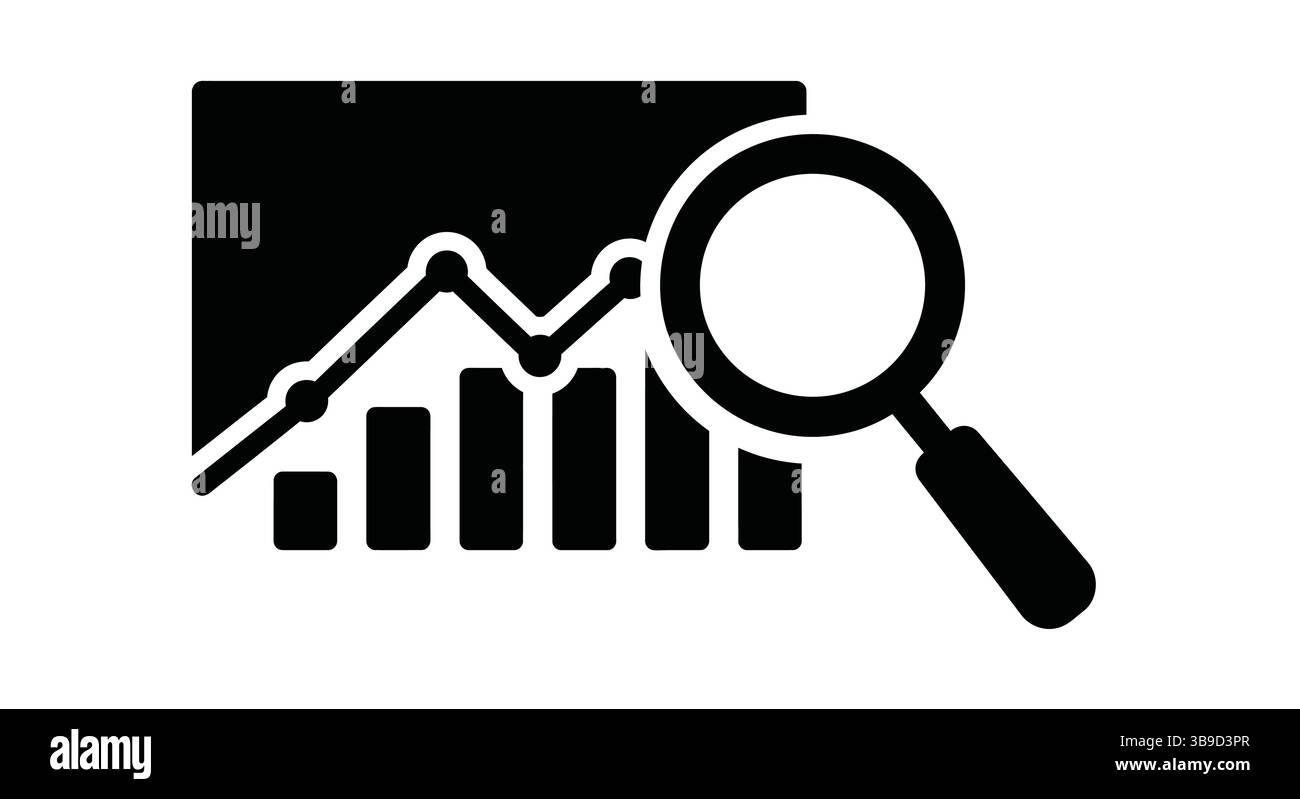 Growth Graph Magnifying Glass Variation – Business Analytics Icon ...
