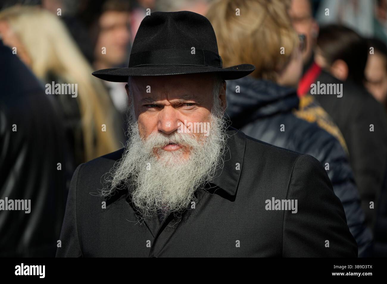 Russian Jewish rabbi and social activist Aleksandr Boroda arrives for ...