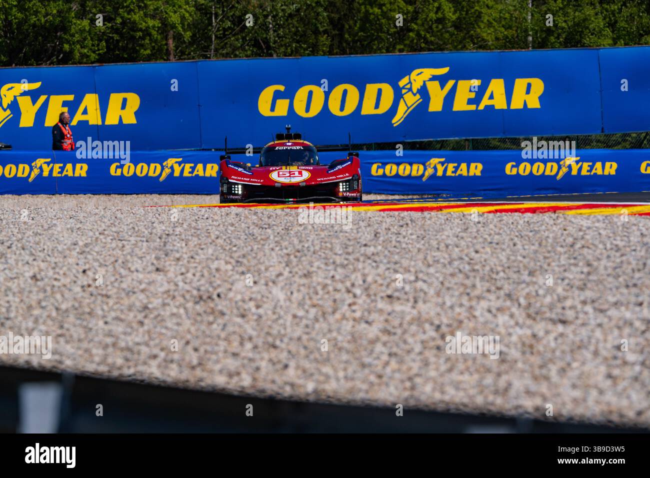 Spa Francorchamps, Belgium. 09th May, 2025. AF Corse Ferrari Team 51 Hypercar pass Througth Les ...