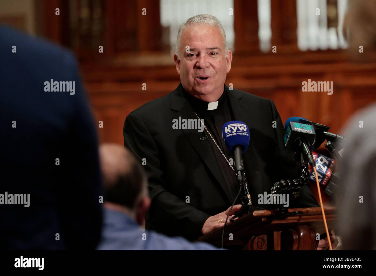 Philadelphia Archbishop Nelson Jesus Pérez speaks with reporters about ...