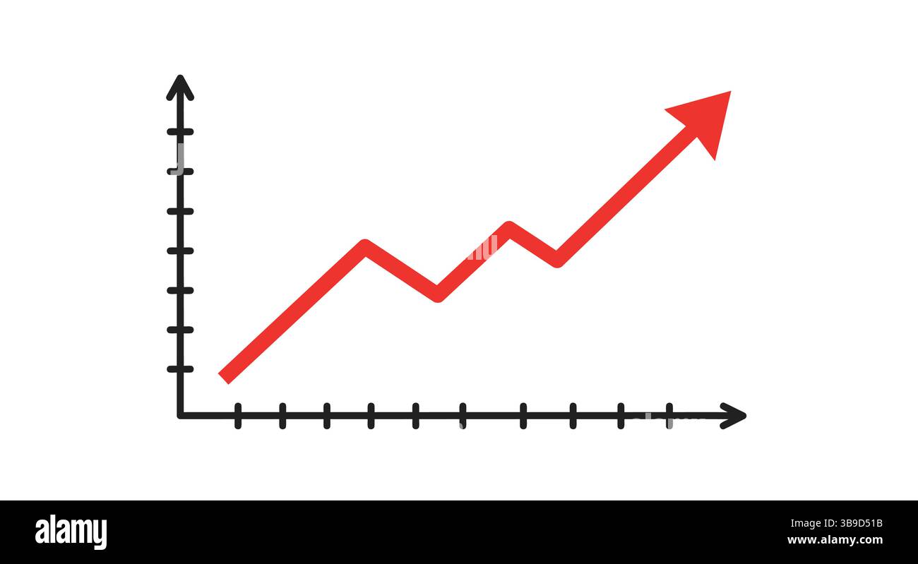 Business Growth Icon – Minimalist Line Art Symbol Representing Success ...
