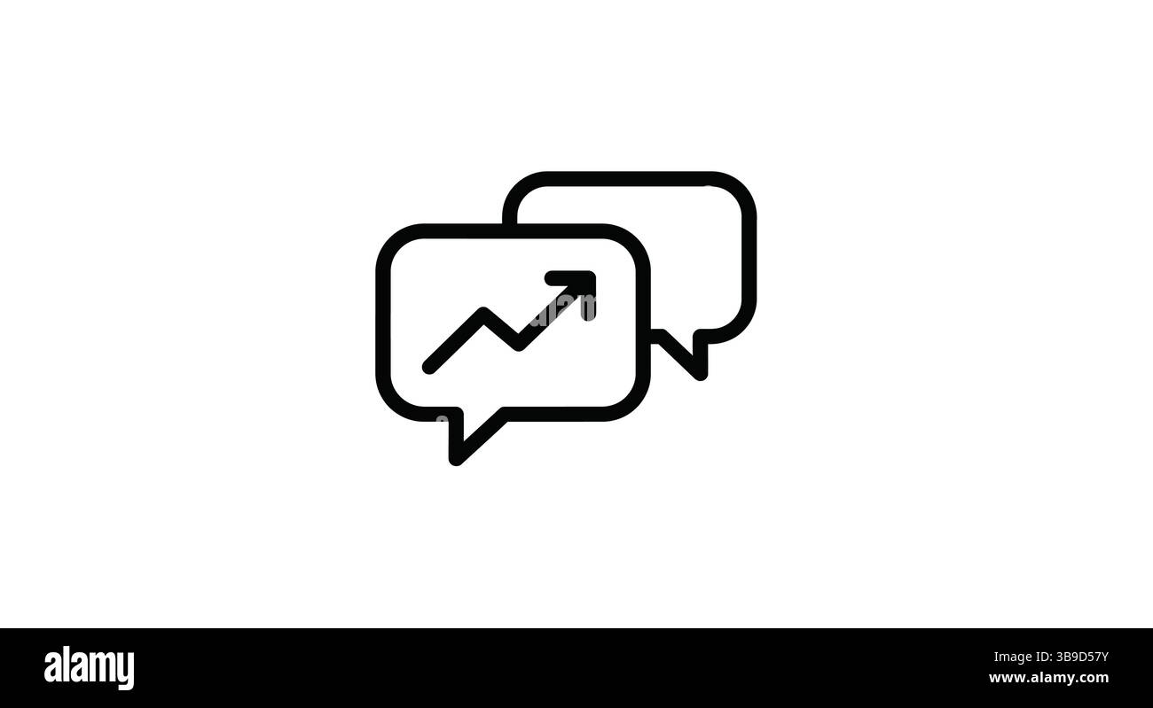 Business Growth Icon – Minimalist Line Art Symbol Representing Success ...