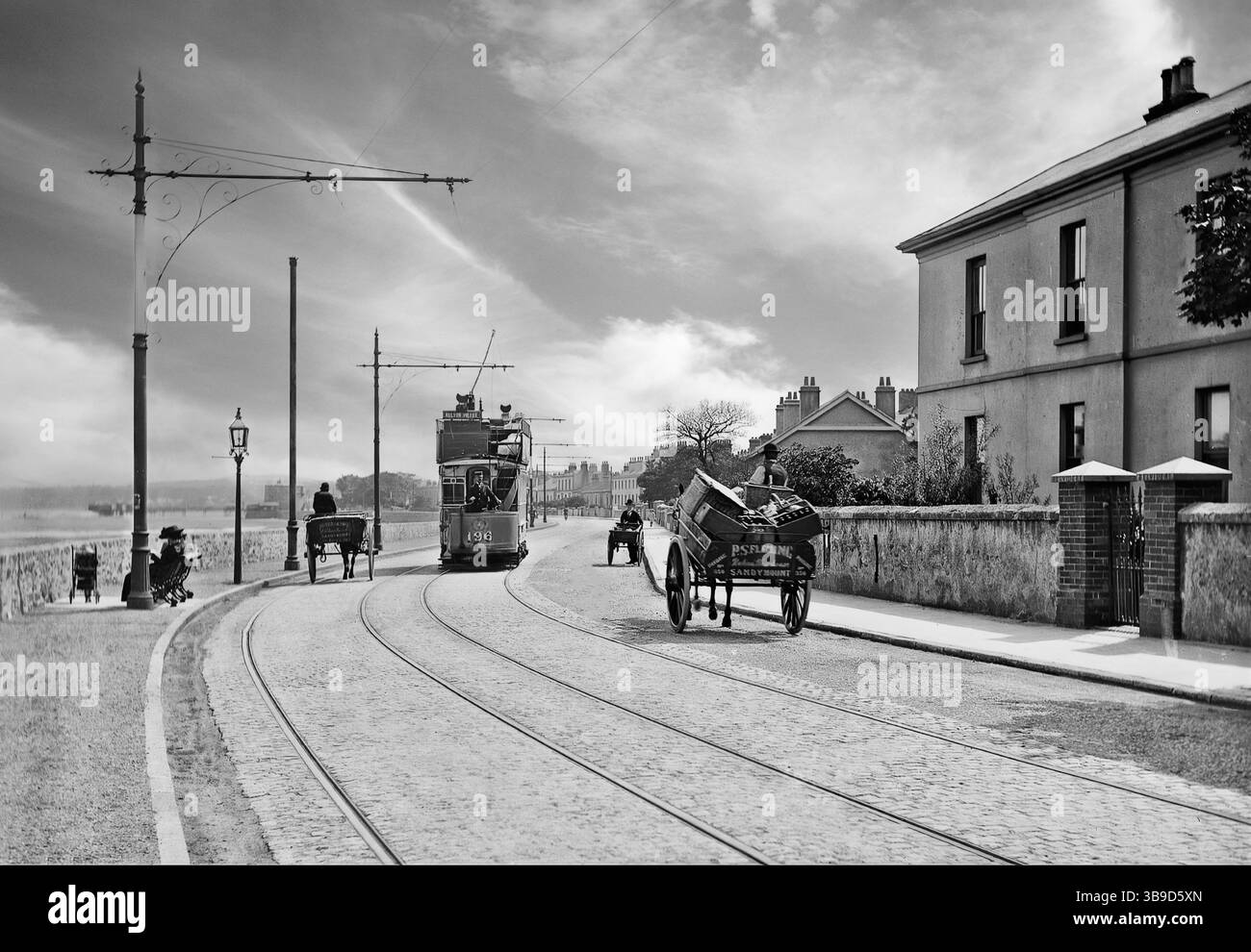 A late 19th-century photograph of Strand Road, in Sandymount as it ...