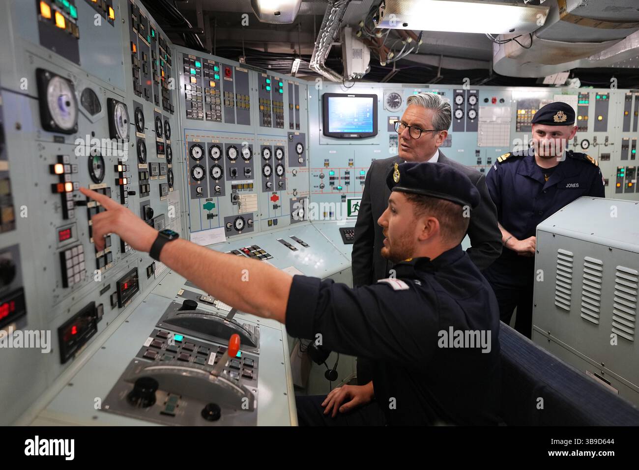 Prime Minister Sir Keir Starmer meets members of the Royal Navy on the ...