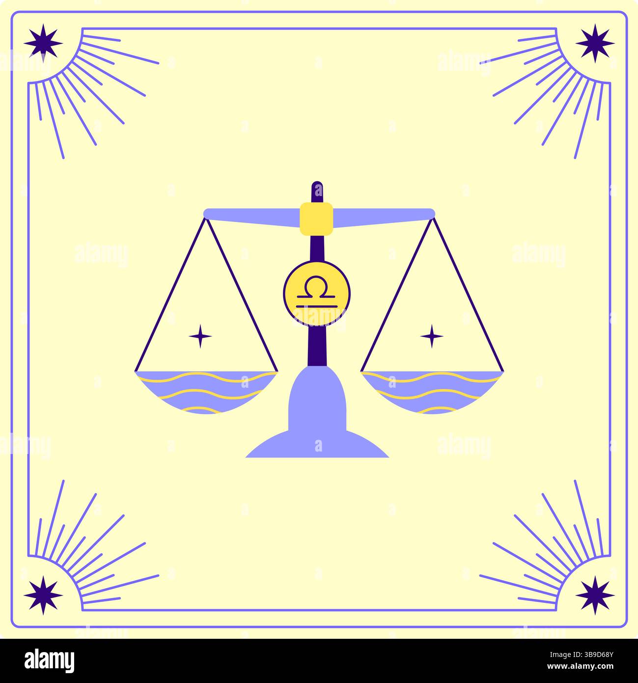 Libra sign card Cut Out Stock Images & Pictures - Alamy