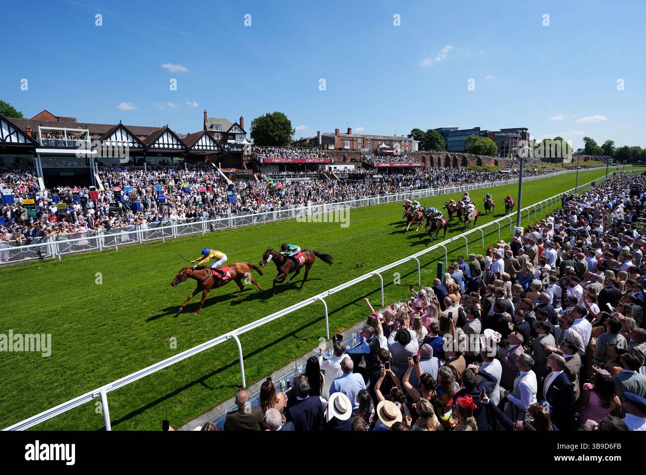 Two Tempting ridden by Rob Hornby (left) on their way to winning the ...