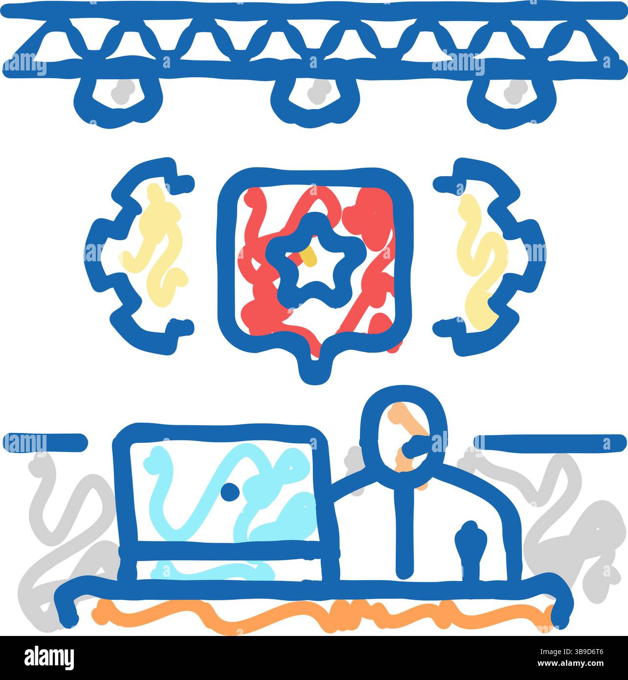 production event agency icon doodle illustration Stock Vector Image ...