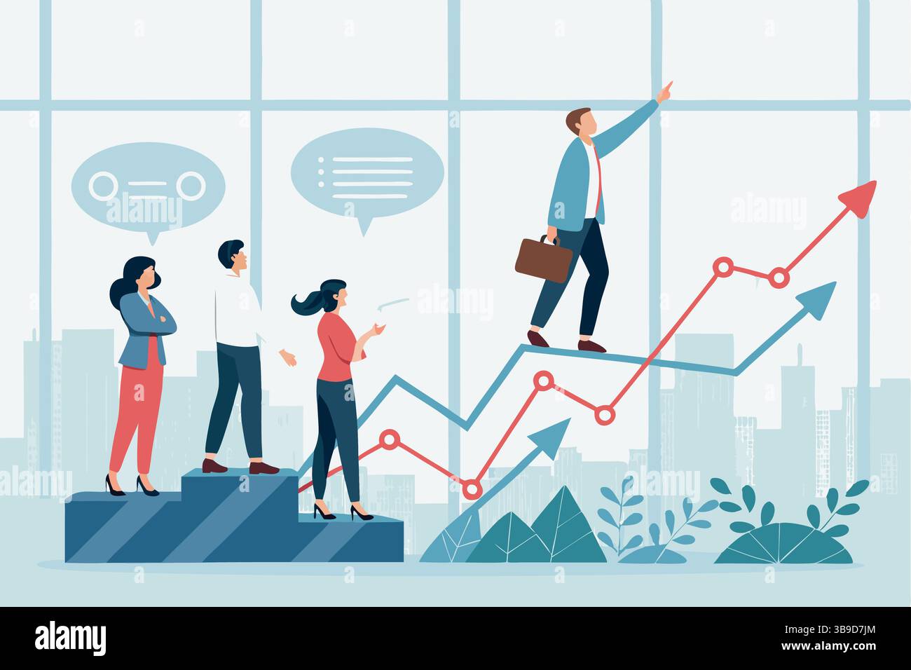 Business growth development achieving Stock Vector Images - Alamy