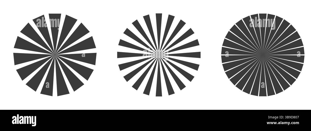 Retro black white sun rays bg. Pop art comic cartoon element Stock ...