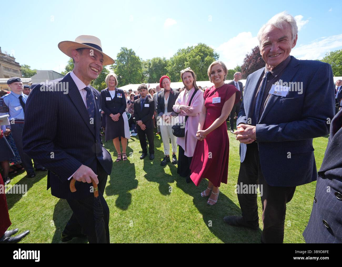 The Duke of Edinburgh meeting guests, including (left to right) RAF ...