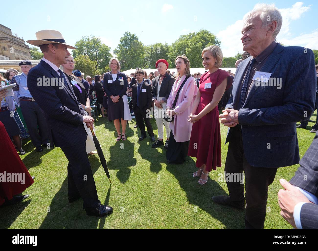 The Duke of Edinburgh meeting guests, including (left to right) RAF ...
