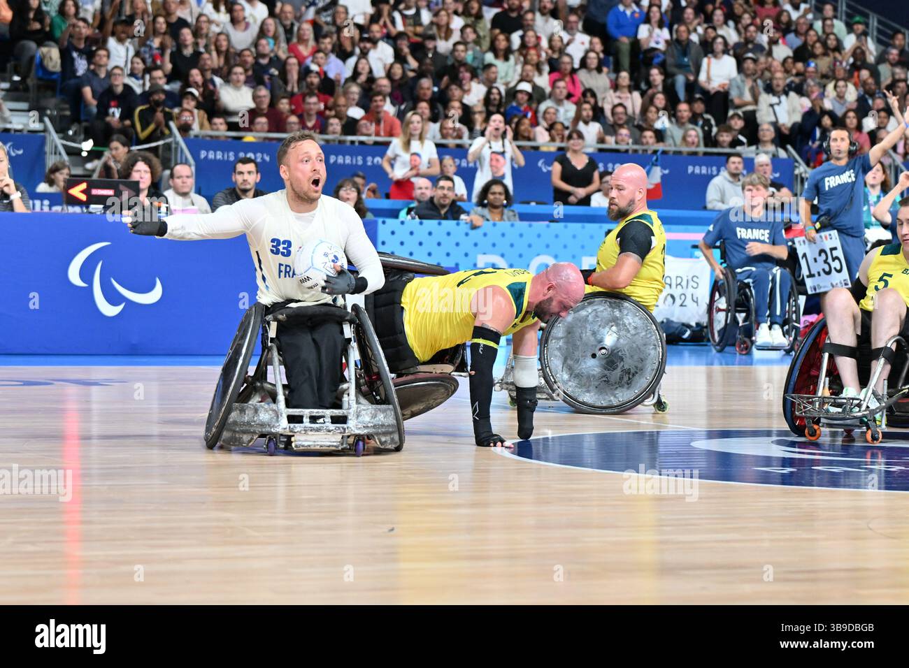 Wheelchair Rugby AUS vs FRA 30-8-24 Stock Photo - Alamy