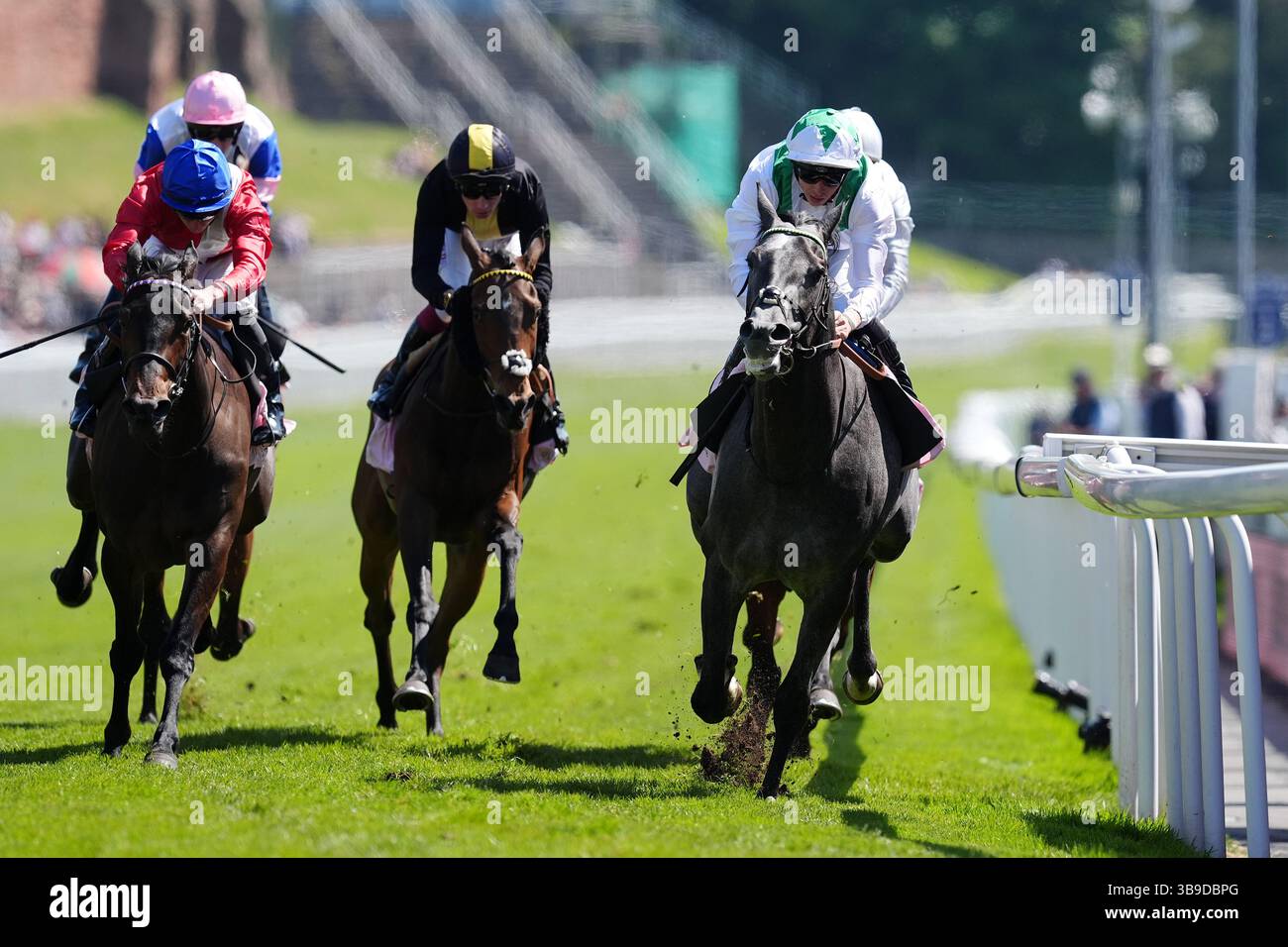 Al Wasl Storm ridden by David Probert (right) on their way to winning ...