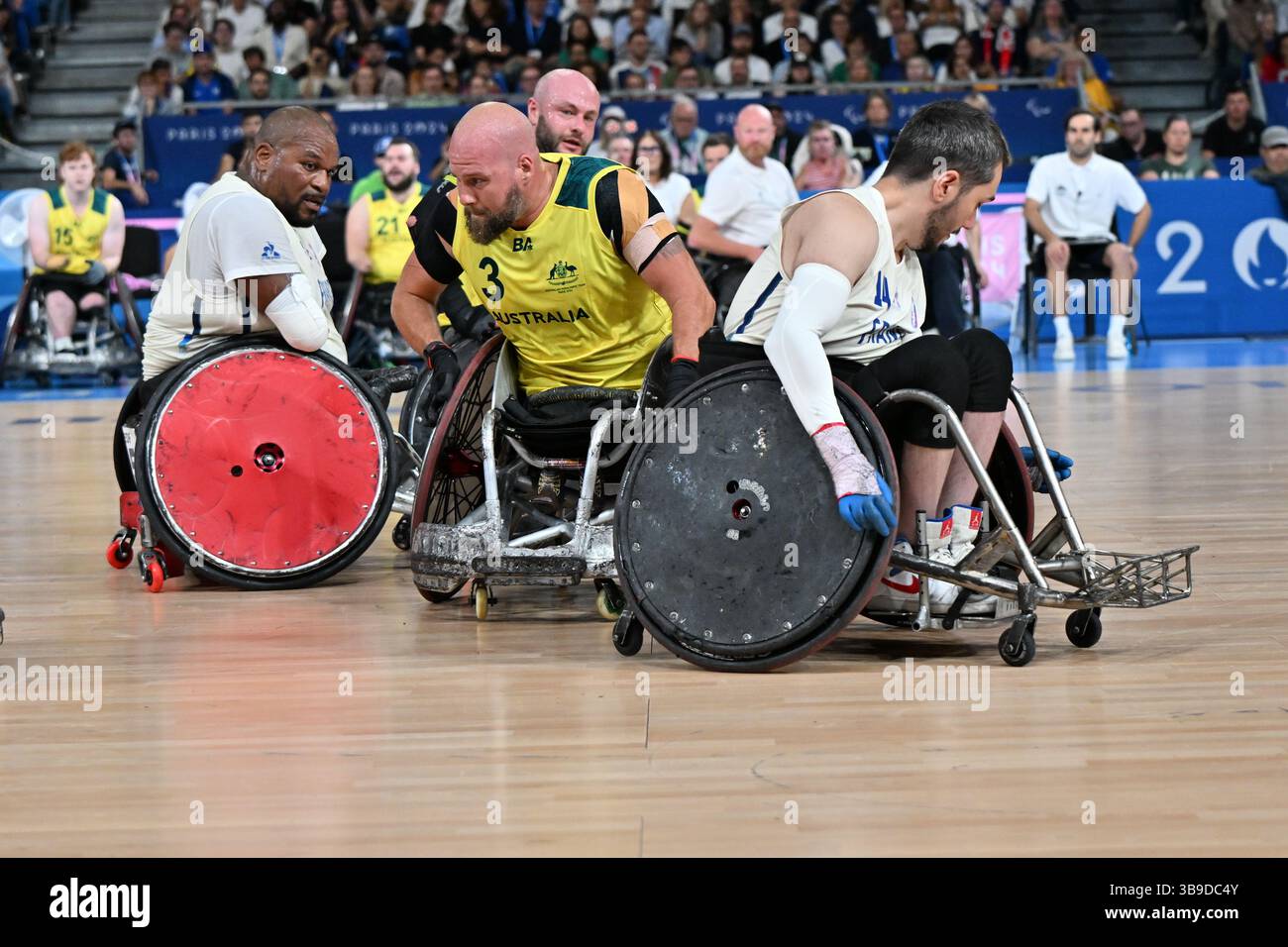 Wheelchair Rugby AUS vs FRA 30-8-24 Stock Photo - Alamy