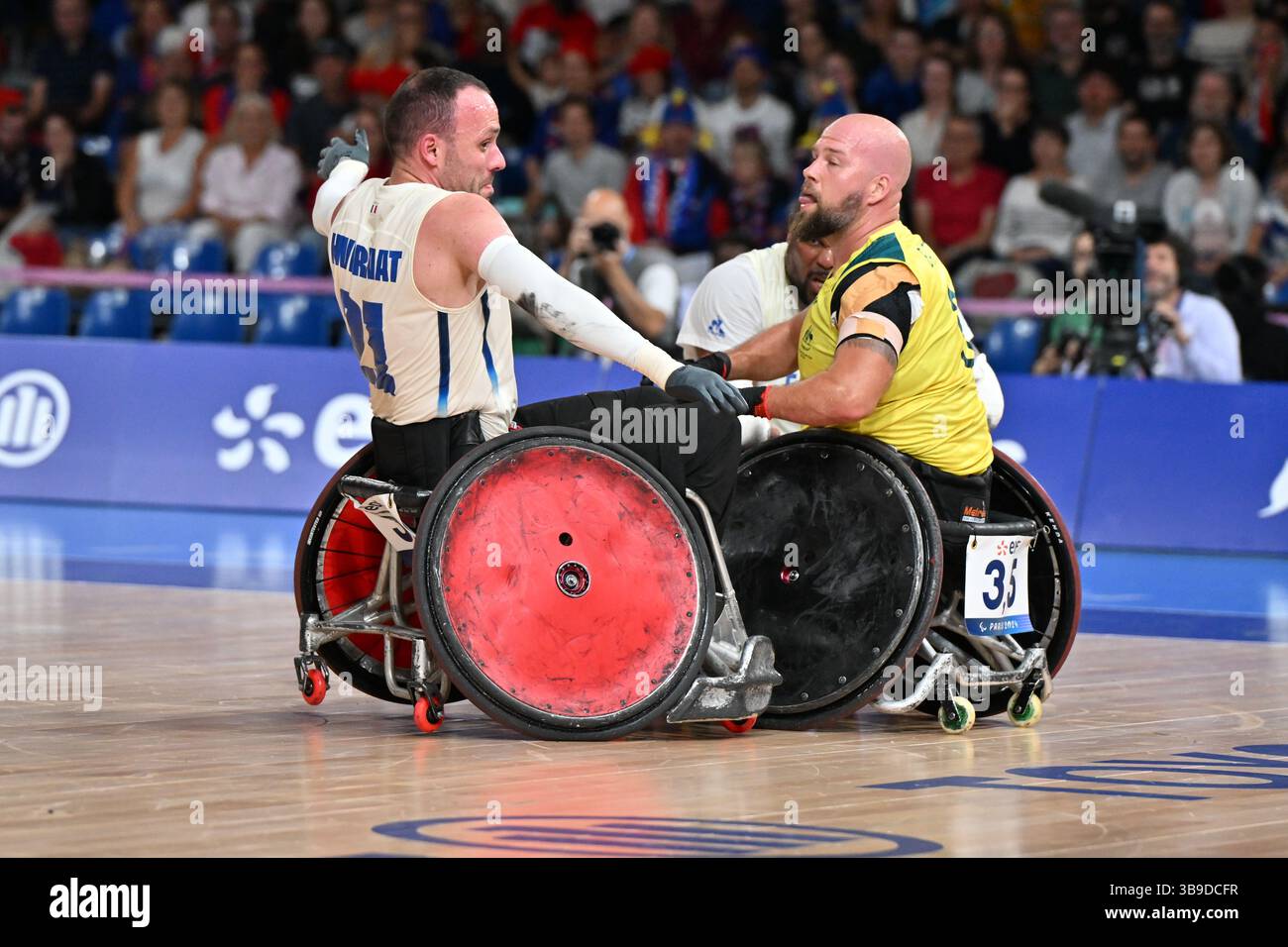 Wheelchair Rugby AUS vs FRA 30-8-24 Stock Photo - Alamy